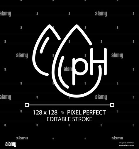 Customizable Ph Balance Thin Linear White Icon Stock Vector Image And Art Alamy