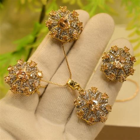 Elegant Stylish Gold Plated Necklace Set For Girlswomen