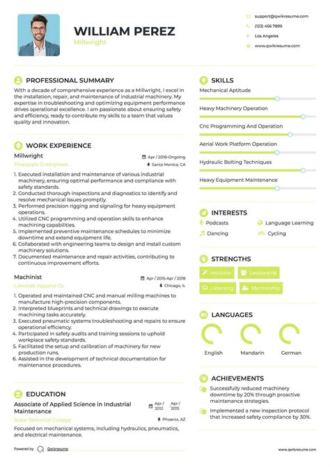 10 Millwright Resume Samples And Templates For 2025