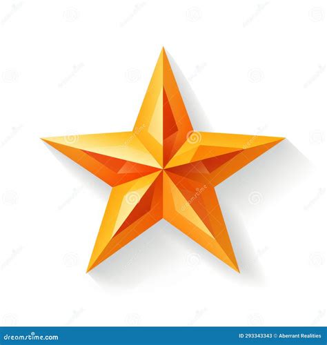 An Orange Star On A White Background Stock Illustration Illustration