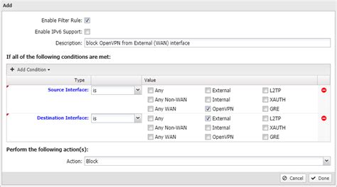 How Do I Block A Subnet Or Interface From Accessing Others Edge Threat Management Support
