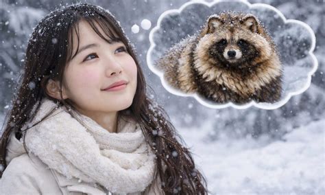 ぬいぐるみ級エゾタヌキのもふもふ冬毛と観察ガイド