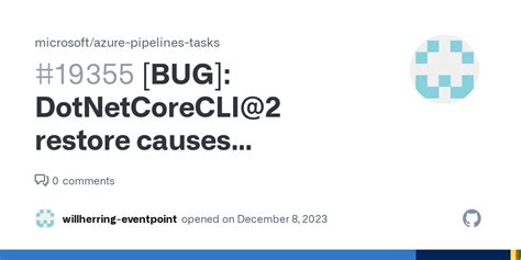 Bug Dotnetcorecli2 Restore Causes Dotnetcorecli Push To Fail For