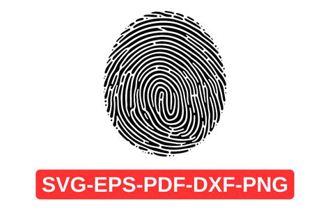 Fingerprint Svg Cut File Digital Vector Graphic By Artful Assetsy · Creative Fabrica