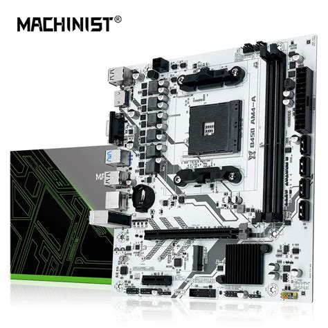 МАШИНИСТ B450 AM4-A Материнская плата с поддержкой процессора AMD Ryzen ...
