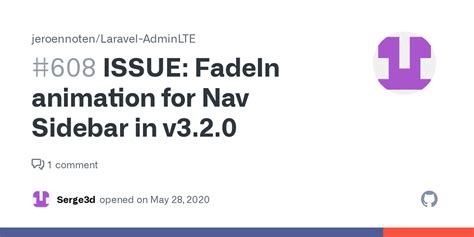 ISSUE FadeIn Animation For Nav Sidebar In V3 2 0 Issue 608 Jeroennoten Laravel AdminLTE