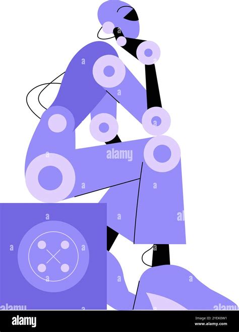 Robot In Thinker Pose Symbolizing Ai Contemplation Artificial Intelligence And Human Like
