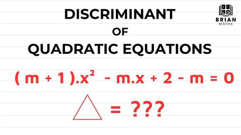 Quadratic Formula Discriminant How To Find The Discriminant Types Of