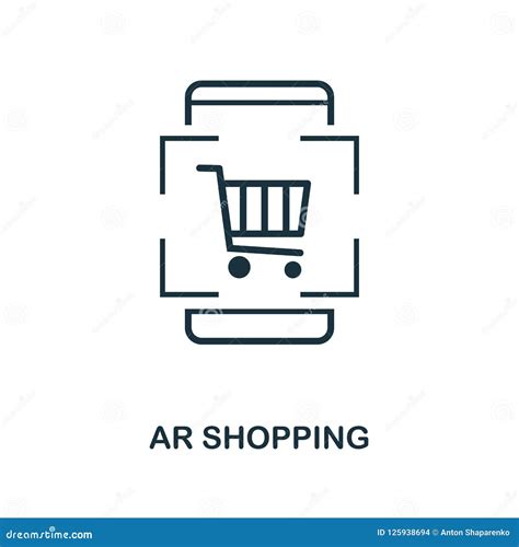 Augmented Reality Shopping Icon Monochrome Style Design From Visual Device Icon Collection Ui
