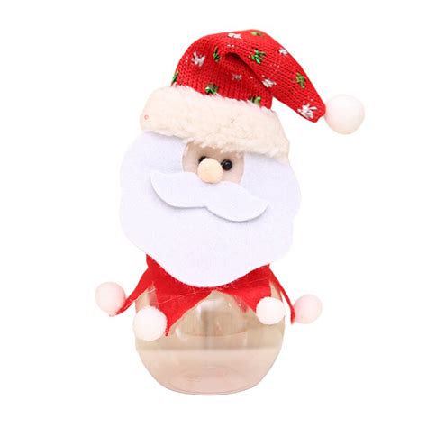 Новая детская Рождественская банка для конфет бутылка для хранения Санты сумка Санта Снеговик