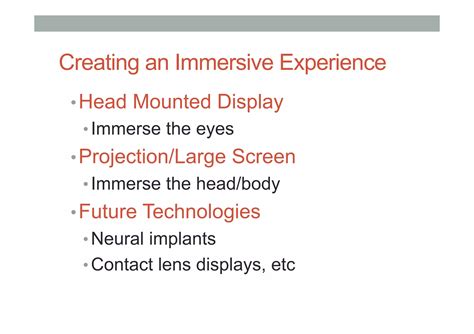 Comp 4010 Lecture4 Vr Technology Visual And Haptic Displays Ppt