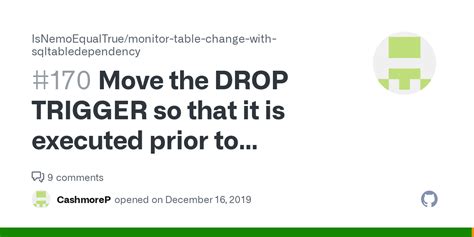 Move The Drop Trigger So That It Is Executed Prior To Create Of A New