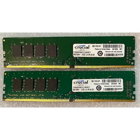 美光 Ddr4 2133 8g Ram 桌上型記憶體 蝦皮購物