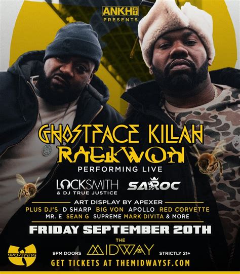 Ghostface Killah Raekwon Plus Many More At The Midway San Francisco
