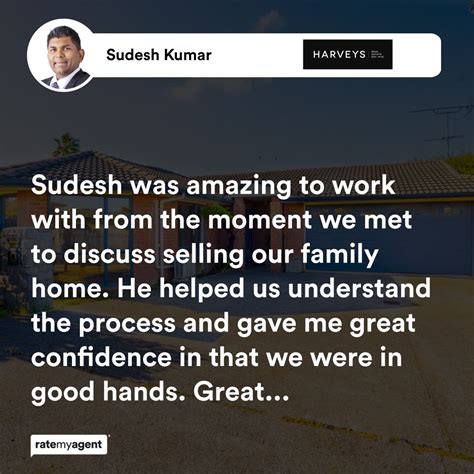 sudesh kumar on linkedin ratemyagent realestate harveys