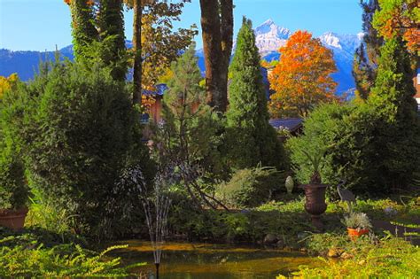연못과 Zugspitze Waxenstein 및 Alpspitze 보기극적인 풍경 바이에른 알프스 독일가 장엄한 알프스 풍경