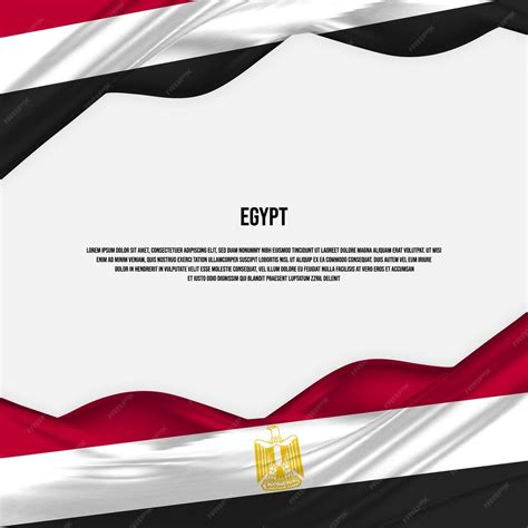 Premium Vector Egypt Flag Design Waving Egyptian Flag Made Of Satin