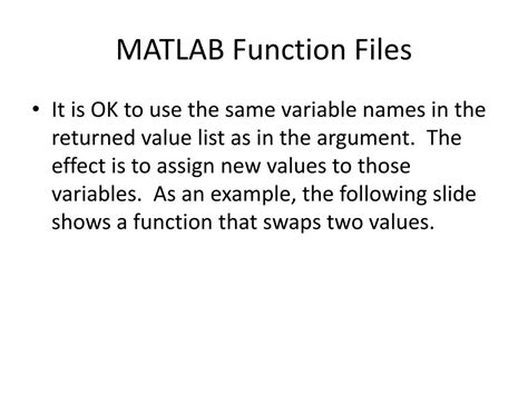 Ppt Matlab Script And Function Files Powerpoint Presentation Free