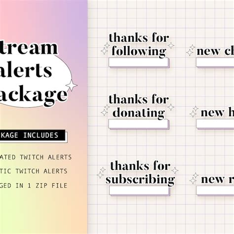 Twitch Alerts Etsy