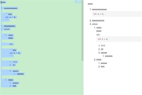 Live Preview Better Support Of Code Blocks In Lists Bug Reports