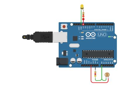 Circuit Design Litar Led Dan Ldr Tinkercad