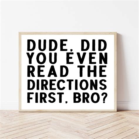 Math Class Prints Read The Directions High School Classroom Wall Art