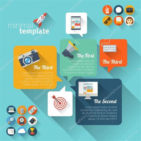 Flat UI Template Stock Vector By Mustahtar 83564210