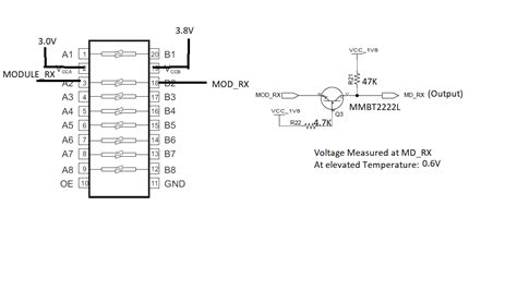 Txb0108 Output Voltage Doesnt Goes Below 1v When Ambient Temperature Is 60deg Logic Forum