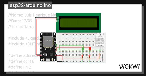 Atividade 21 Wokwi Esp32 Stm32 Arduino Simulator
