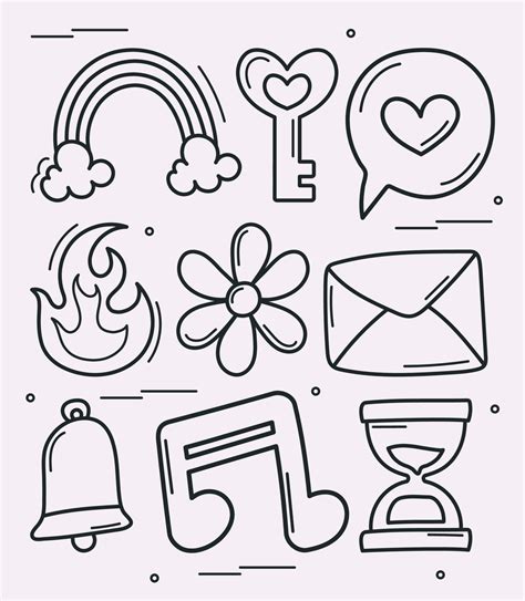 Set Of Doddles 10421024 Vector Art At Vecteezy