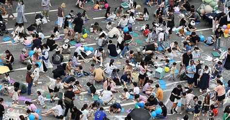 반포대로 아스팔트 위에 그리는 그림