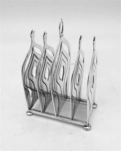 Unusual Silver Toast Or Letter Rack By Grant Mcdonald Bada