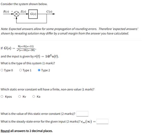 Solved Consider The System Shown Below R E S C Chegg