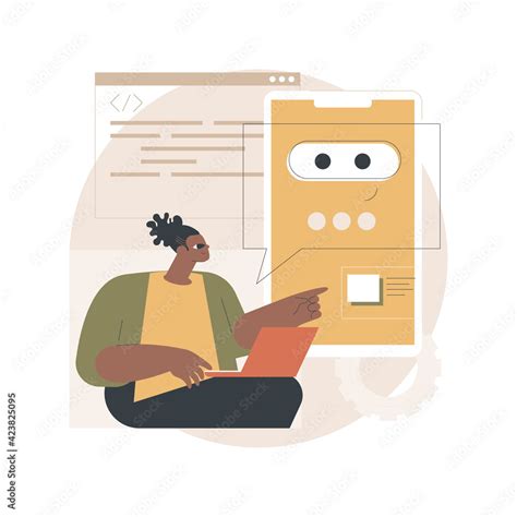 Chatbot App Development Abstract Concept Vector Illustration Chatbot Application Bot