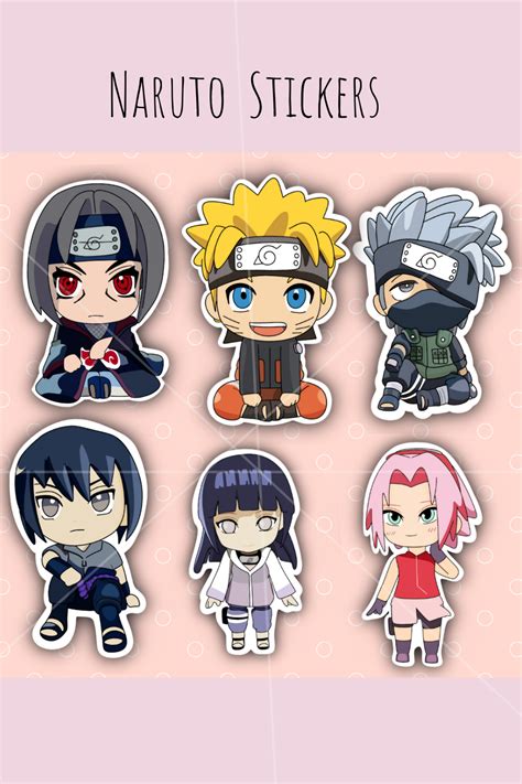 Naruto Sticker Anime Character Stickers Sasuke Printable Stickers