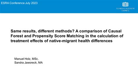 Pdf Same Results Different Methods A Comparison Of Causal Forest And Propensity Score