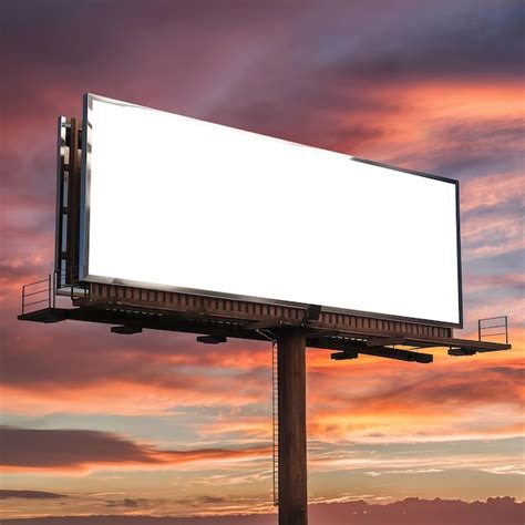 Psd Blank Billboard Under Sunny Sky Premium Ai Generated Psd