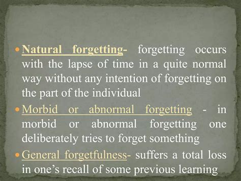 Forgetting Pptx Brain And Nervous System Disorders Diseases And Conditions