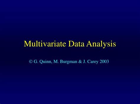 PPT Multivariate Data Analysis PowerPoint Presentation Free Download ID 4434520