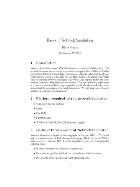 pdf basics of network simulation dokumen tips