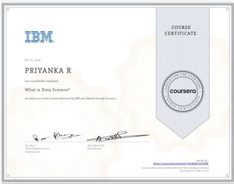 Priyanka R On Linkedin Datascience Courseracertified