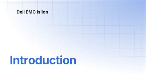 Introduction Dell Emc Isilon