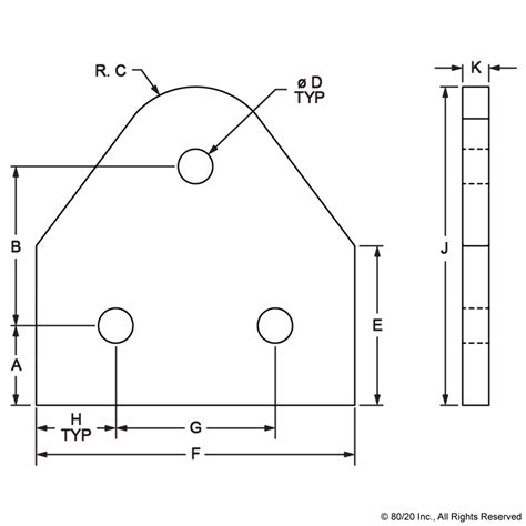 4372 15 series 3 hole triangular pivot plate cpi automation