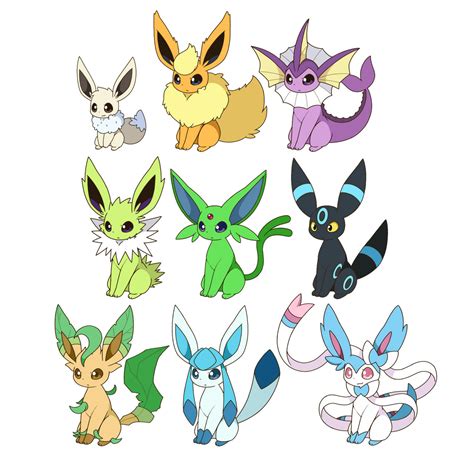 Shiny Eeveelution By Ev Zero On Deviantart