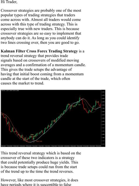 Forex Mt4 Indicators New Kalman Filter Cross Forex Trading Strategy