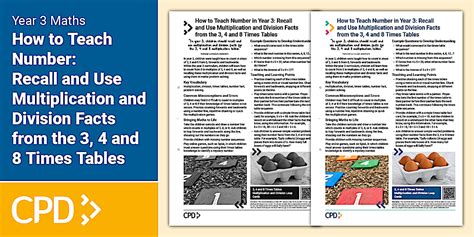 How To Teach Number In Year 3 Recall And Use Multiplication And Division