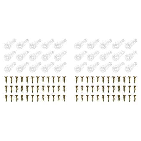 100 Pairs Glass Retainer Clips Kit Cabinet Glass Clips 4mm Doors Clips