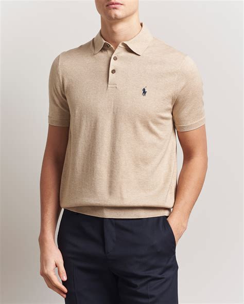 Polo Ralph Lauren Cotton Knitted Polo Dune Melange At
