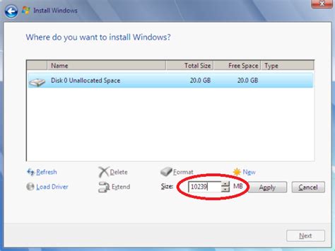 Partition The Hard Drive In A Windows 7 Install Tutorials