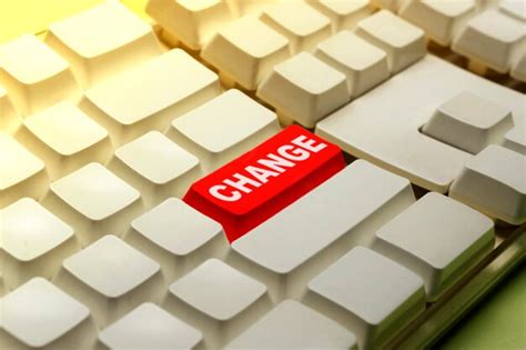 Premium Photo Words Of Change On The Computer Keyboard Button